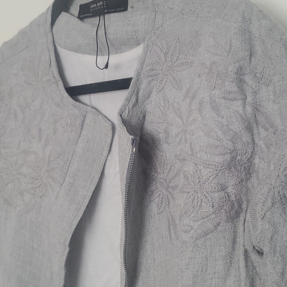 Zara | Jackets & Coats | Zara Embroidered Jacket | Poshmark